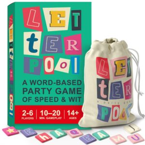 tipsy chicken letterpool: 2-6 players board games for adults, family, teens, trivia, word & card games mixture, fun & easy to learn adult party games for game night