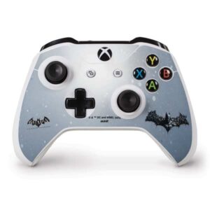 skinit decal gaming skin compatible with xbox one s controller - officially licensed warner bros batman arkham logo design