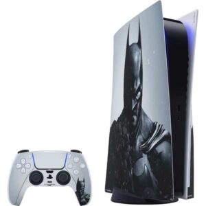 skinit decal gaming skin compatible with ps5 bundle - officially licensed dc comics arkham origins batman design