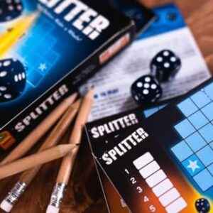 Splitter Dice Game - A Symmetrical Challenge of Numbers and Strategy, Roll-and-Write Puzzle Game, Family Game for Kids and Adults, Ages 8+, 1-12 Players, 15 Minute Playtime, Made by Pandasaurus Games