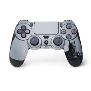 skinit decal gaming skin compatible with ps4 controller - officially licensed dc comics arkham origins batman design