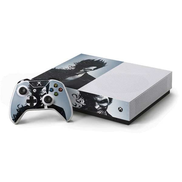 Skinit Decal Gaming Skin Compatible with Xbox One S All-Digital Edition Bundle - Officially Licensed Warner Bros Joker Arkham Design