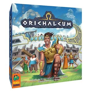 orichalicum board game - race to save your people in an epic exodus! fast-paced strategy game for kids and adults, ages 12+, 2-4 players, 45 minute playtime, made by pandasaurus games