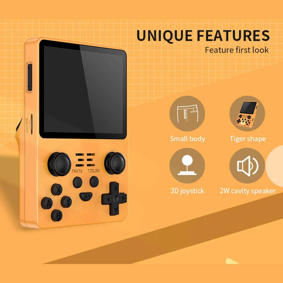 Zoster Handheld Game Console Powkiddy 16G+64G RGB20S 15,000 Games 3.5 Inch IPS Screen Open Source Arkos Linux System Nostalgics Arcade Retro Game Machine for Kids Adult