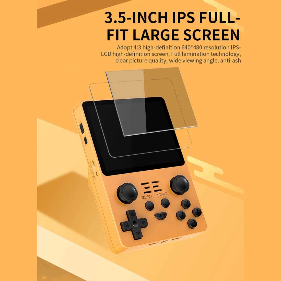 Zoster Handheld Game Console Powkiddy 16G+64G RGB20S 15,000 Games 3.5 Inch IPS Screen Open Source Arkos Linux System Nostalgics Arcade Retro Game Machine for Kids Adult