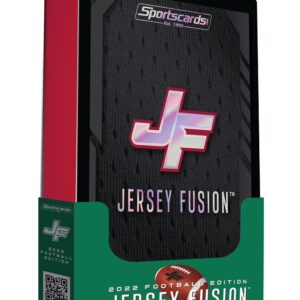 2022 Sportscards Jersey Fusion Football Edition Hobby Box - 1 Original Trading Card with an Authentic Player Worn Swatch or Patch