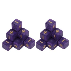 syrisora 20pcs 16mm dice set math calculation minus sign plus toys for kids classroom teaching supplies()