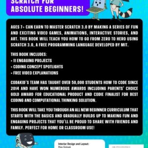 Scratch Coding for Beginners: A Step-By-step Beginner's Guide to Creating Video Games, Art, and Animation in Scratch 3.0