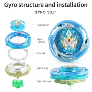 Battling Tops Toy Burst Booster BU B-202 01 Wind Knight Moon Bounce-6 Starter with Bey Burst Battle Sparking Launcher LR Right/Left Rotation & Launcher Grip Spinning Top Toy (B-202)