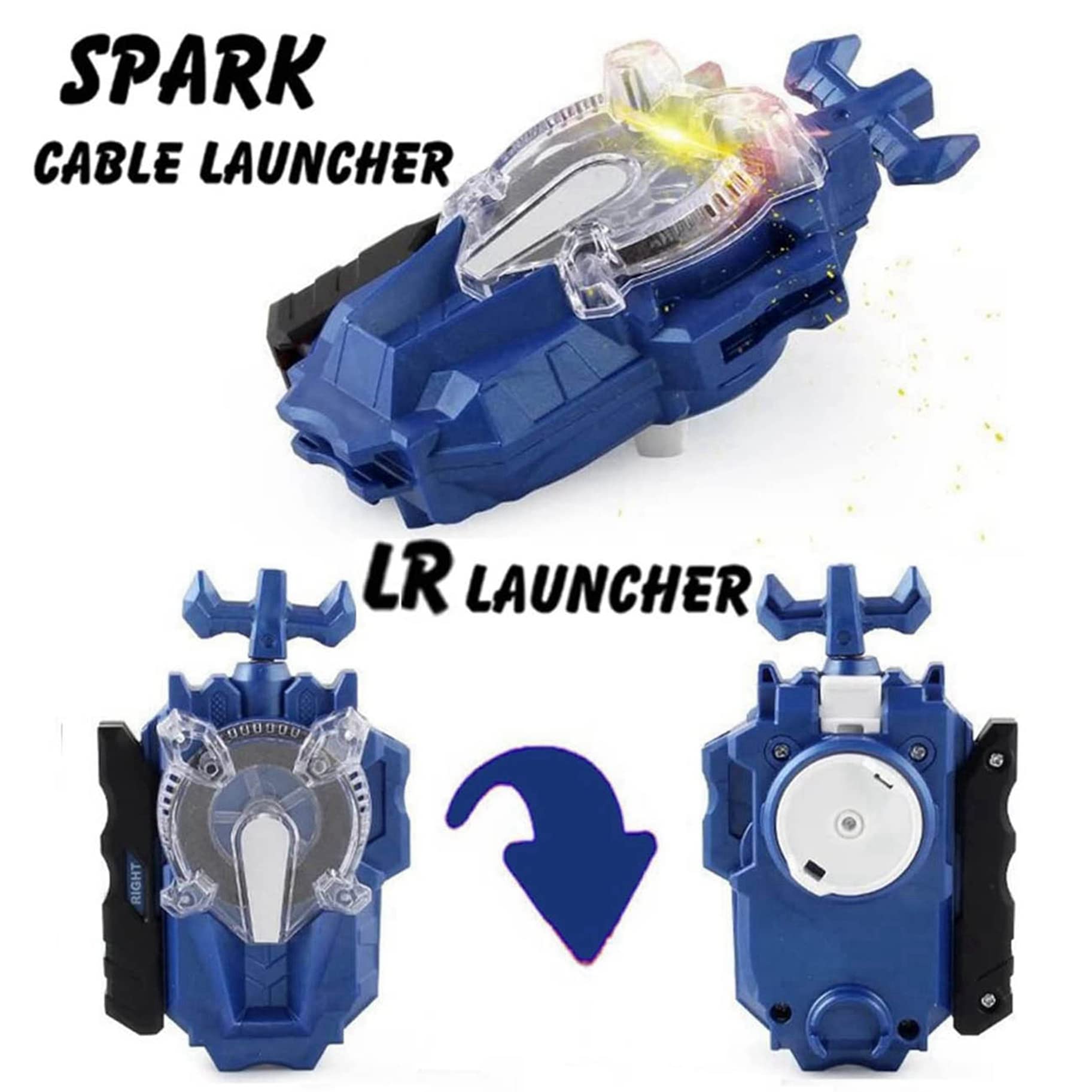 Battling Tops Toy Burst Booster BU B-202 01 Wind Knight Moon Bounce-6 Starter with Bey Burst Battle Sparking Launcher LR Right/Left Rotation & Launcher Grip Spinning Top Toy (B-202)