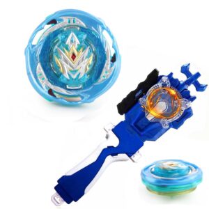 battling tops toy burst booster bu b-202 01 wind knight moon bounce-6 starter with bey burst battle sparking launcher lr right/left rotation & launcher grip spinning top toy (b-202)