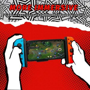 Switch Joycon Controller Holder Compatible with iPhone/iPhone Pro Max, Joy Con Game Controller for Each Size iPhone, Gaming Controller holder kit, Need Upgrade to IOS16 or Above.