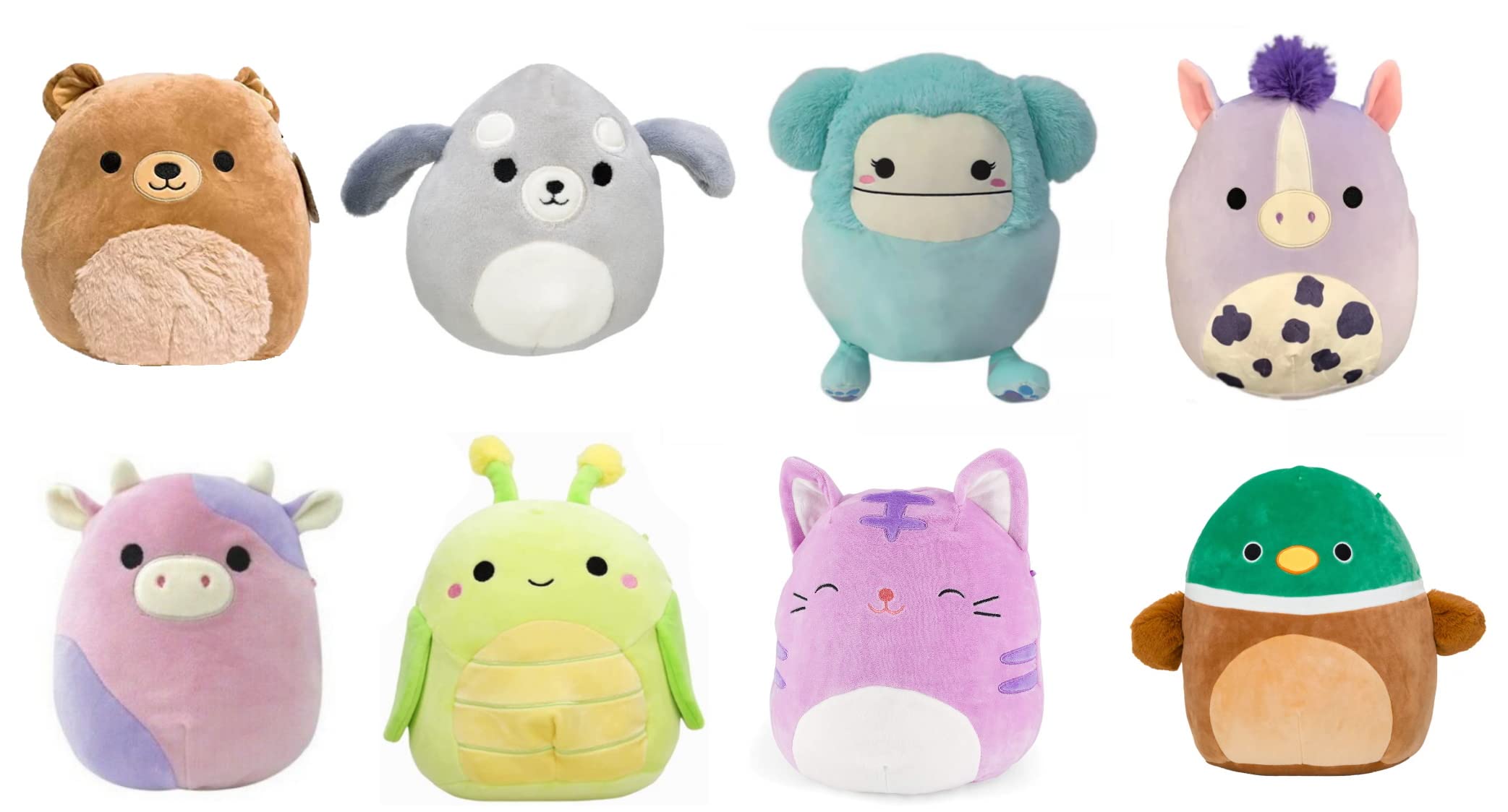 Squishmallows Official Box Set of 8 - 5 inch 5" Favorites Squishmallows Pack (Greta, Patty, Brian, Pilar, Joelle, Tabitha, Meadow, Avery)