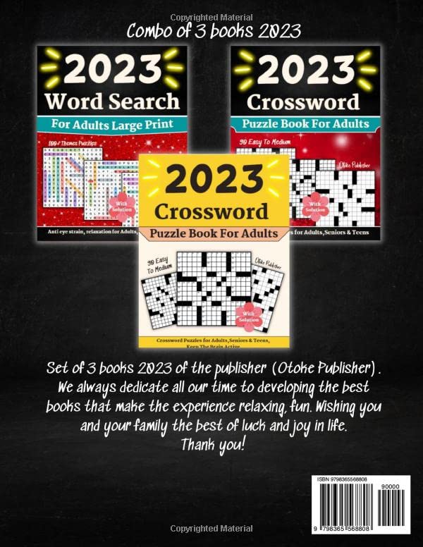 2023 word search for adults large print (Activity Book for Adults): 100+ Themes Puzzles Large Font, Anti eye strain, relaxation for Adults, Seniors & Teens (wordsearch books for adults)