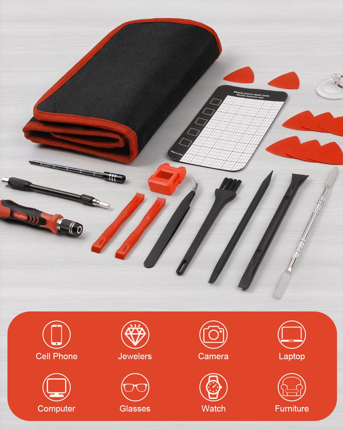 Precision Screwdriver Set, Computer Repair Tool Kit, 146 PCS Laptop Screwdriver Kit with 123 Bits, Magnetic Mat, Magnetizer, for iPhone, MacBook, PC, Tablet, PS5, Xbox, Switch, Game Console