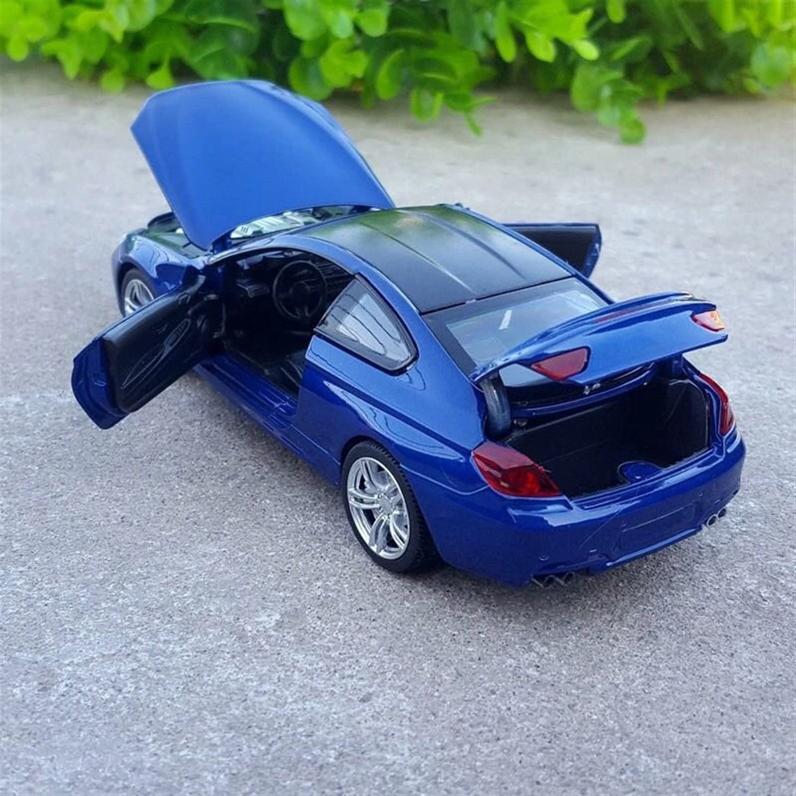 Car Diecast Model Alloy Car Model Diecast & Toy Vehicle Metal Toy Car Model Collection Sound Light Simulation Childrens Toy Gift 1/32 for BMW for M6 for Coupe (Color : Blue)