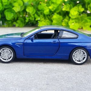 Car Diecast Model Alloy Car Model Diecast & Toy Vehicle Metal Toy Car Model Collection Sound Light Simulation Childrens Toy Gift 1/32 for BMW for M6 for Coupe (Color : Blue)