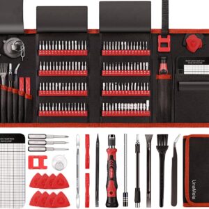 Precision Screwdriver Set, Computer Repair Tool Kit, 146 PCS Laptop Screwdriver Kit with 123 Bits, Magnetic Mat, Magnetizer, for iPhone, MacBook, PC, Tablet, PS5, Xbox, Switch, Game Console