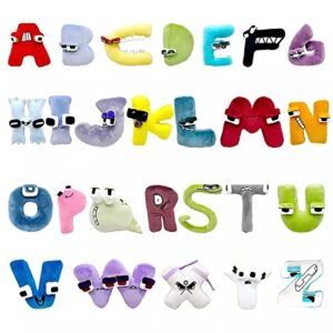 dogenke 26 pcs plush toy,preschool stuffed animals and toys, holiday and birthday gifts for kids (color a-z)