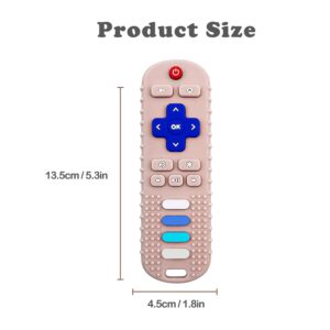 Baby Remote Teething Toys for 3-6 Months, Silicone Remote Teether for Baby, Chew Remote Control Toys 6-12 Months, BPA Free