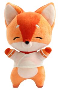 pacreck fox plush doll animal fox ears plush pillow plushies stuffed toy birthday xmas gifts (10in)