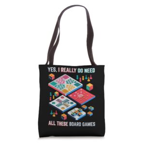 yes i really do need all these board games board game player tote bag