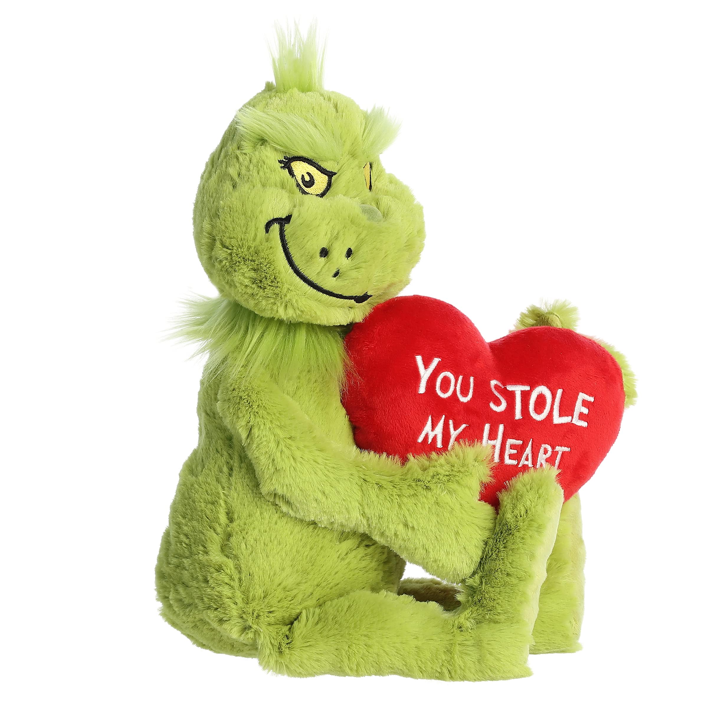 Aurora® Whimsical Dr. Seuss™ Stole My Heart Grinch Stuffed Animal - Magical Storytelling - Officially Licensed - Green 15 Inches