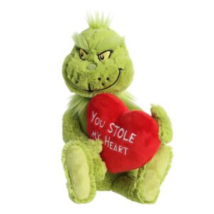 Aurora® Whimsical Dr. Seuss™ Stole My Heart Grinch Stuffed Animal - Magical Storytelling - Officially Licensed - Green 15 Inches