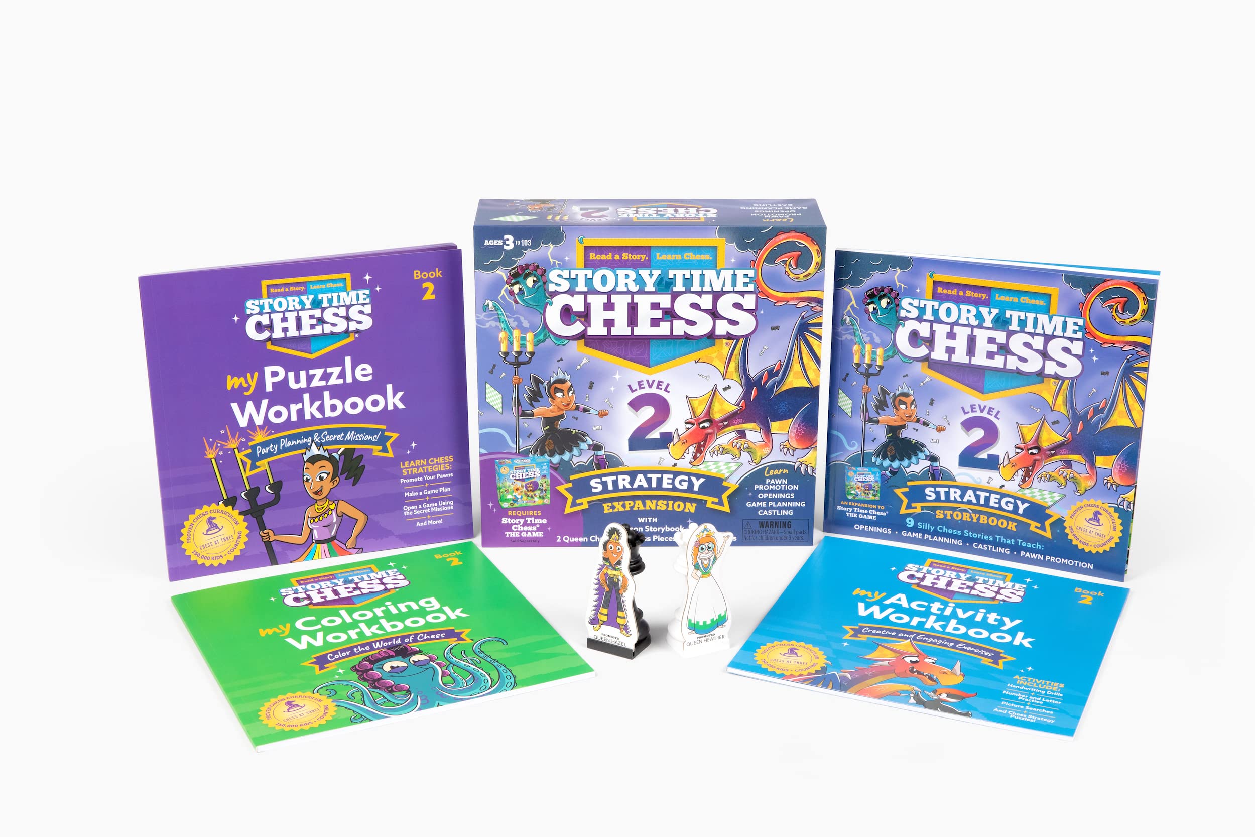 Story Time Chess + 2 Expansions - Strategy and Tactics Expansions - Learning How to Play, Strategy, and Chess Tactics for Kids and Beginners