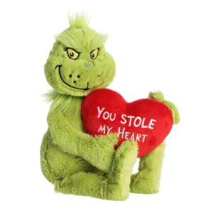 Aurora® Whimsical Dr. Seuss™ Stole My Heart Grinch Stuffed Animal - Magical Storytelling - Officially Licensed - Green 15 Inches