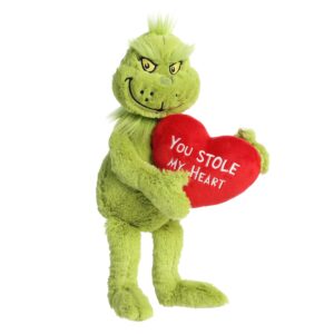 Aurora® Whimsical Dr. Seuss™ Stole My Heart Grinch Stuffed Animal - Magical Storytelling - Officially Licensed - Green 15 Inches