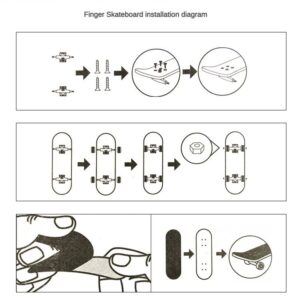 Pro Fingerboard Complete 30mm Skateboard Mini Small Hand Skate Professional Finger Board Full Wood Maple Wheels with Bearings for Kids (B1)