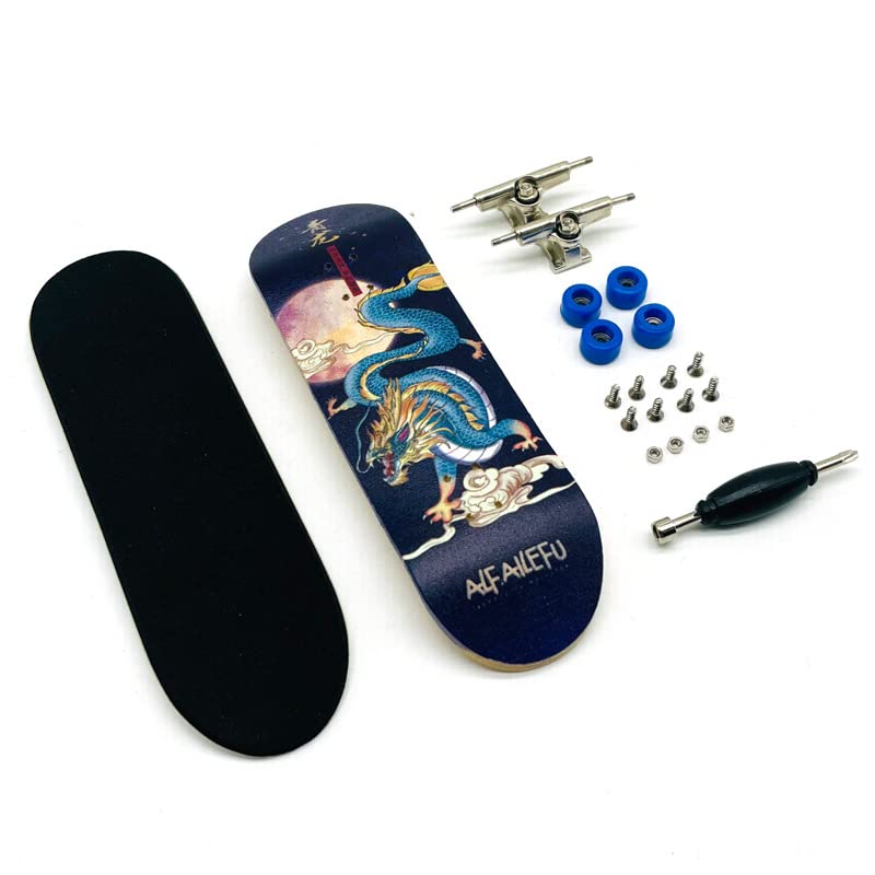 Pro Fingerboard Complete 30mm Skateboard Mini Small Hand Skate Professional Finger Board Full Wood Maple Wheels with Bearings for Kids (B1)