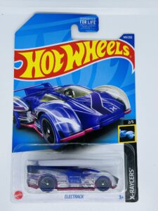 hot wheels 2022 - electrack - purple/clear - x-raycers 2/5 - mint/nrmint ships bubble wrapped in a box