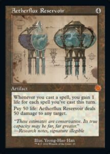 magic: the gathering - aetherflux reservoir (065) - schematic - the brothers' war retro artifacts