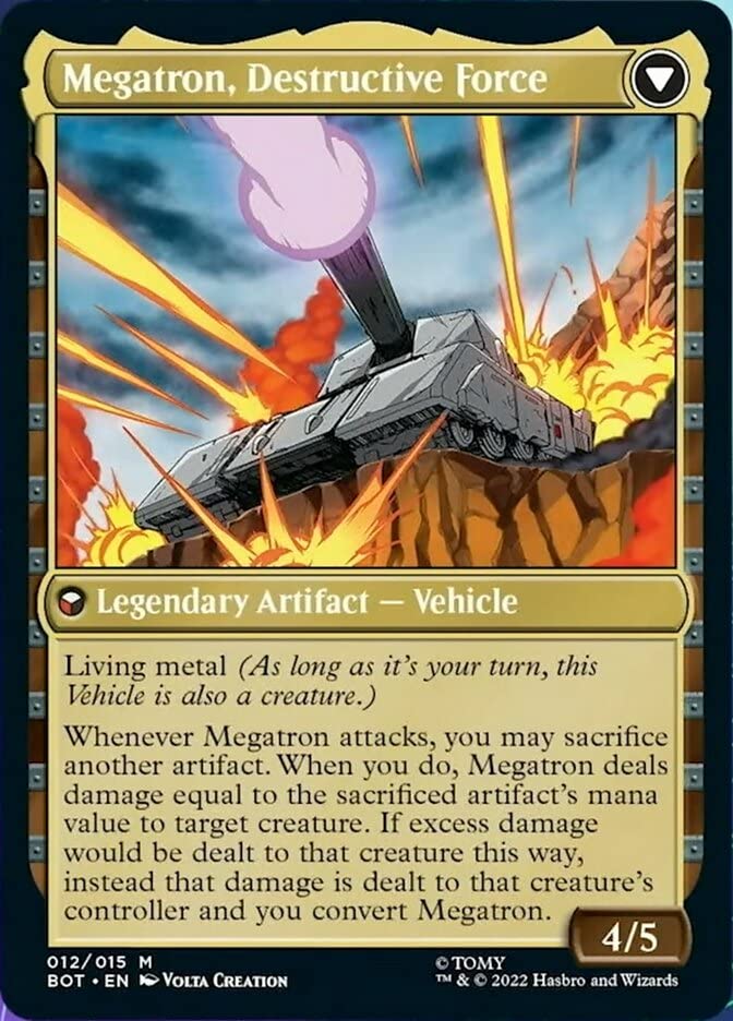 Magic: the Gathering - Megatron, Tyrant // Megatron, Destructive Force (012) - Transformers