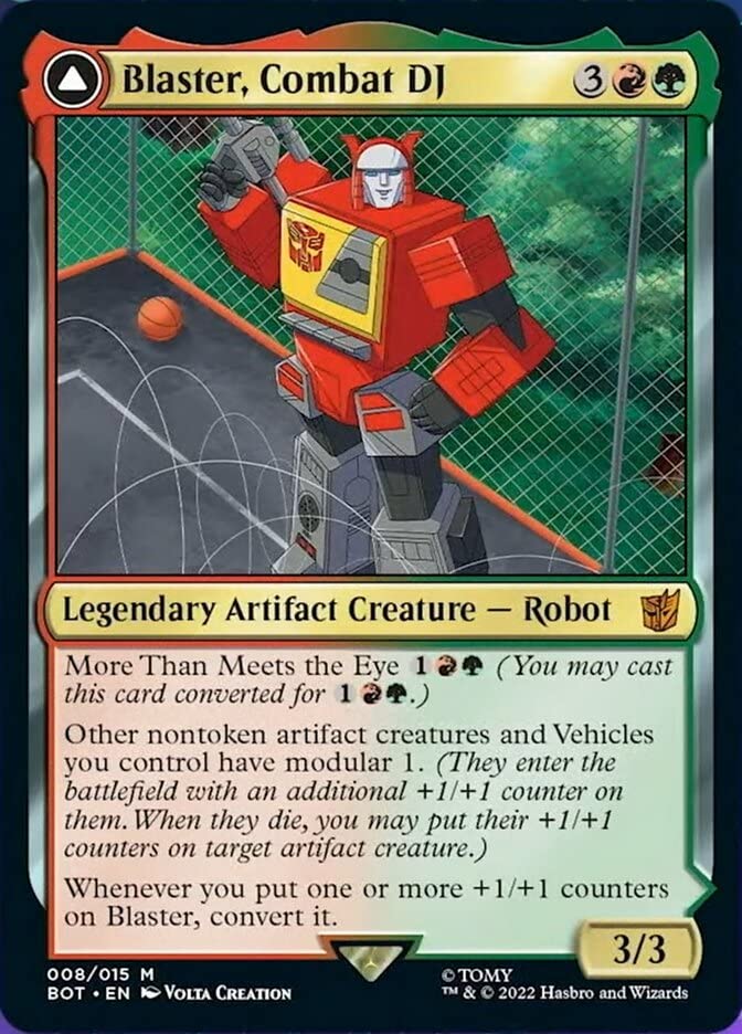 Magic: the Gathering - Blaster, Combat DJ // Blaster, Morale Booster (008) - Transformers