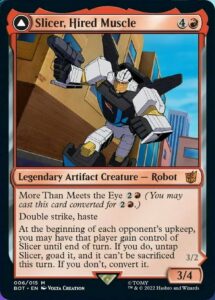 magic: the gathering - slicer, hired muscle // slicer, high-speed antagonist (006) - transformers