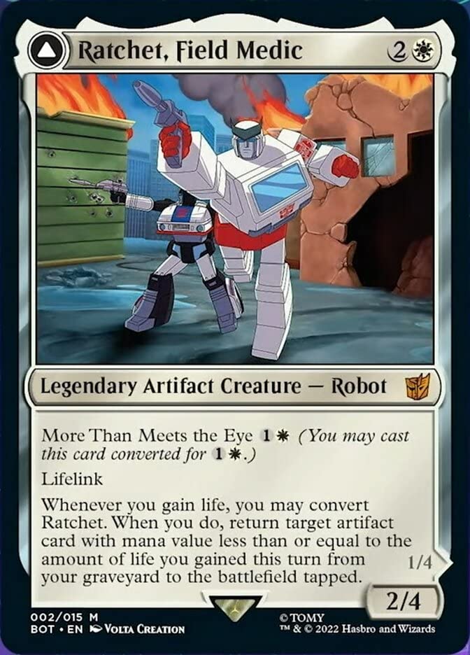 Magic: the Gathering - Ratchet, Field Medic // Ratchet, Rescue Racer (002) - Transformers