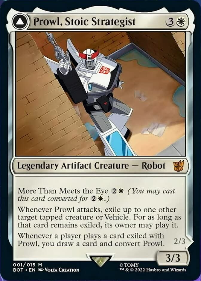 Magic: the Gathering - Prowl, Stoic Strategist // Prowl, Pursuit Vehicle (001) - Transformers