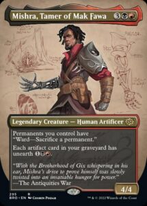 magic: the gathering - mishra, tamer of mak fawa (295) - borderless - the brothers' war