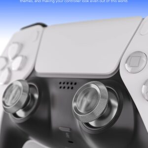 Avericht Metal Thumbsticks for PS5 Controller, Aluminum Joystick Replacement Kit for Dualsense Controller Accessories (Silver)