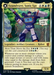 magic: the gathering - soundwave, sonic spy // soundwave, superior captain (014) - transformers