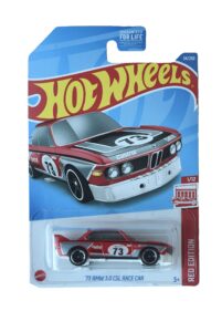 hot wheels '73 bmw 3.0 csl race car, red edition 1/12