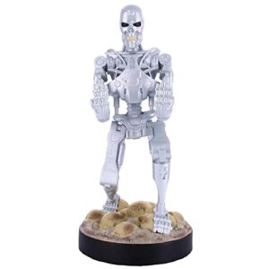 exquisite gaming: terminator t-800 - original mobile phone & gaming controller holder, device stand, cable guys, licensed figure