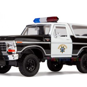 All Star Toys Exclusive 1978 Ford Bronco Ranger XLT California Highway Patrol CHP Police 1:24 Diecast Model Car Law Enforcement Motormax 76985 (Highway Patrol)