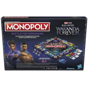 Hasbro Gaming Monopoly: Marvel Studios' Black Panther: Wakanda Forever Edition Board Game for Families and Kids Ages 8+, Game for 2-6 Players