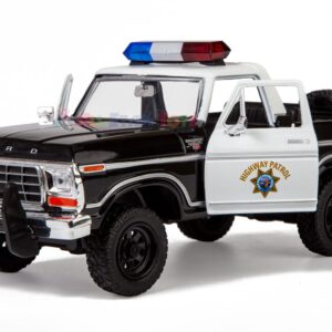 All Star Toys Exclusive 1978 Ford Bronco Ranger XLT California Highway Patrol CHP Police 1:24 Diecast Model Car Law Enforcement Motormax 76985 (Highway Patrol)