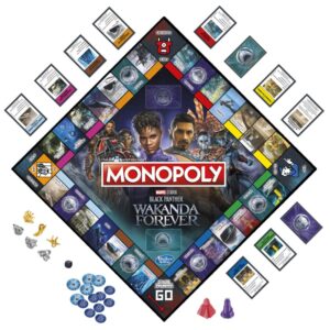 Hasbro Gaming Monopoly: Marvel Studios' Black Panther: Wakanda Forever Edition Board Game for Families and Kids Ages 8+, Game for 2-6 Players