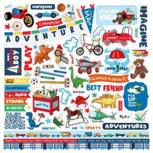 carta bella paper company little boy element sticker, multicolor